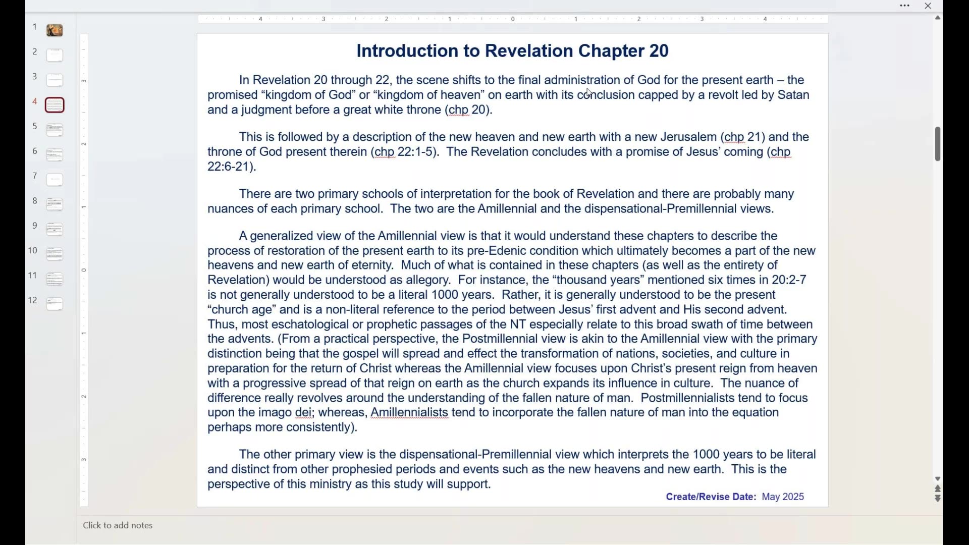 Revelation 20 Introduction