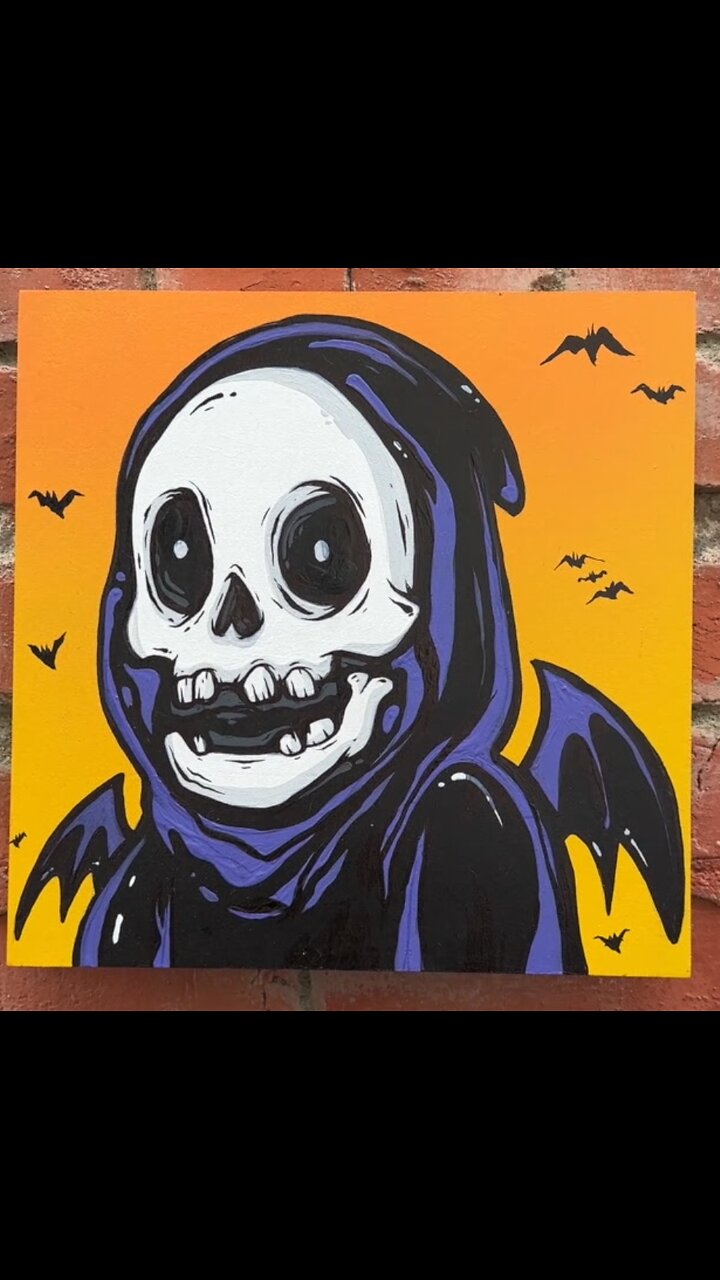Hand-Painted Grim Reaper Reveal by LA’s Freaking Dingbat 🖌️💀