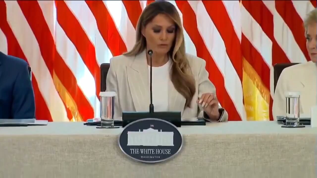 First Lady Melania Trump hosts a White House Task Force meeting on AI ...