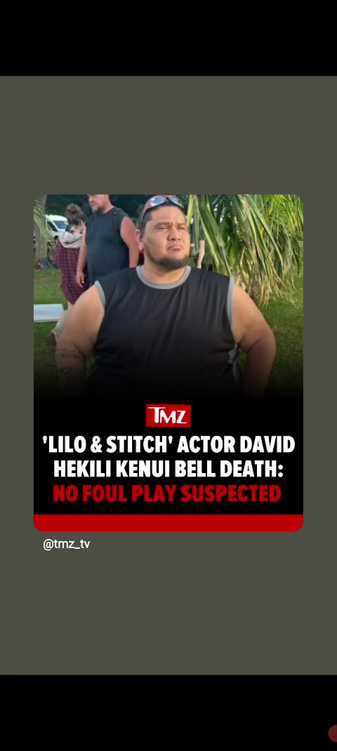 Rip to David hekili from lilo and stich actor there was no foul play 🙏🕊 ...