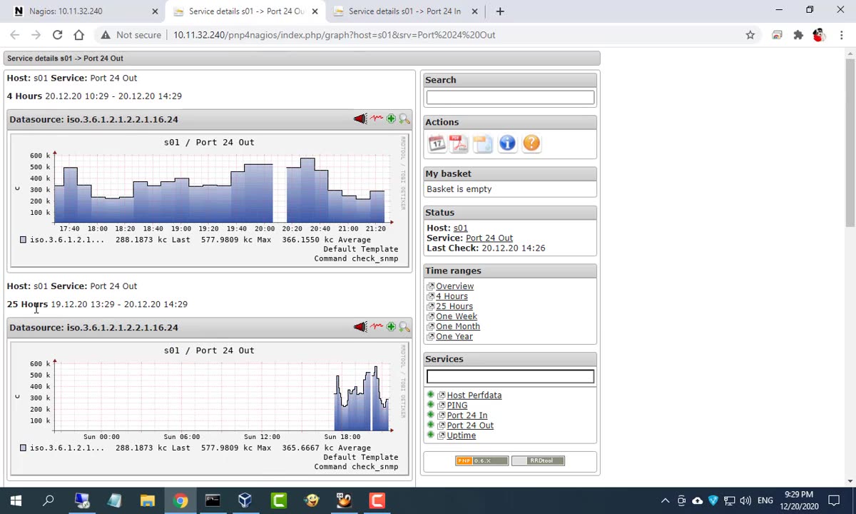 How to create graphs in Nagios Core