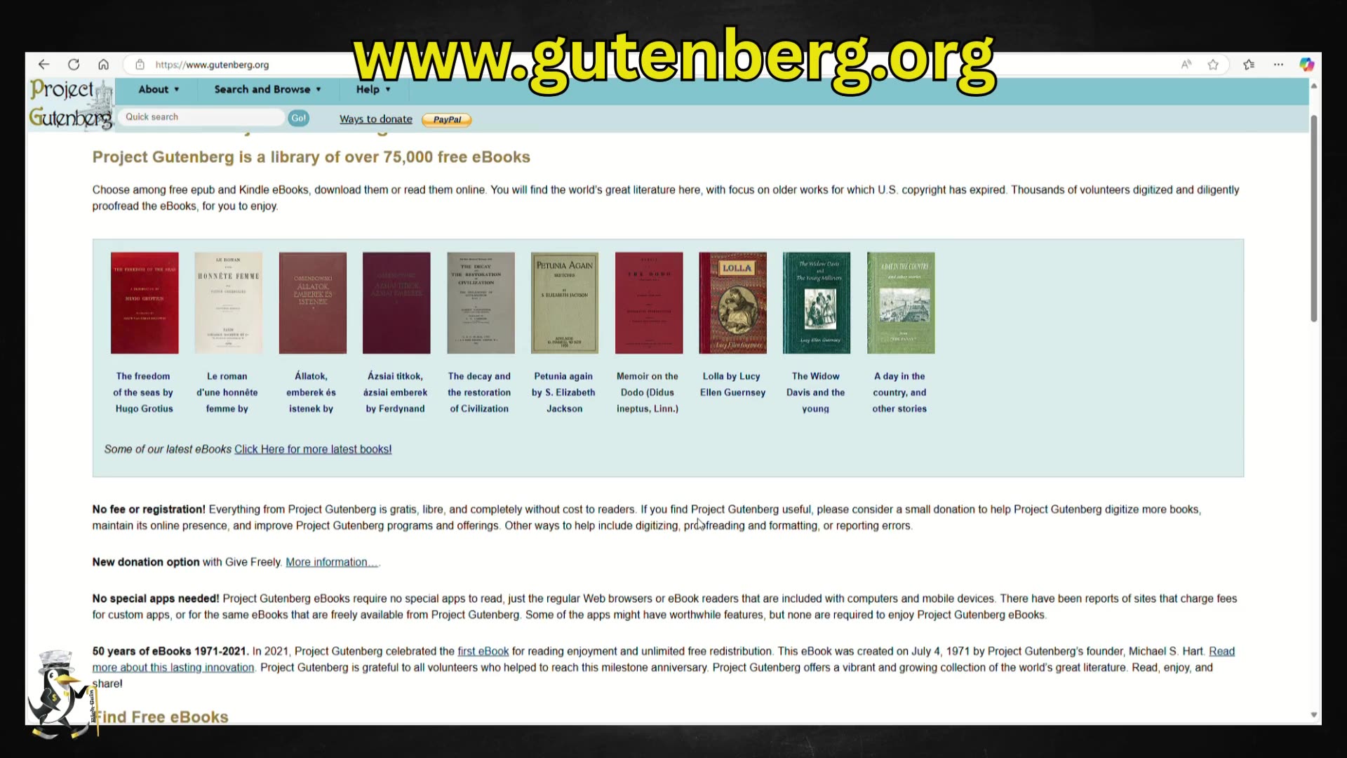 WebSites you should know #8 Gutenberg.org