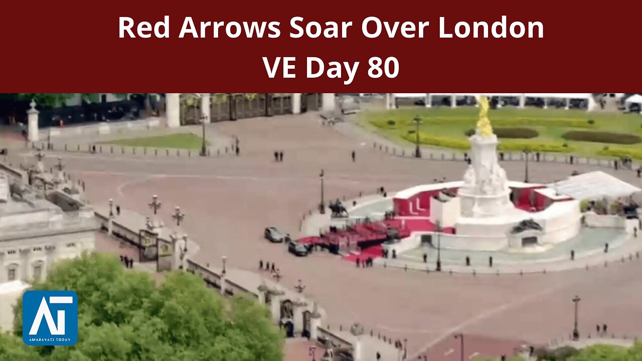 Red Arrows Fly Over London in Parade for 80th VE Day Anniversary ...