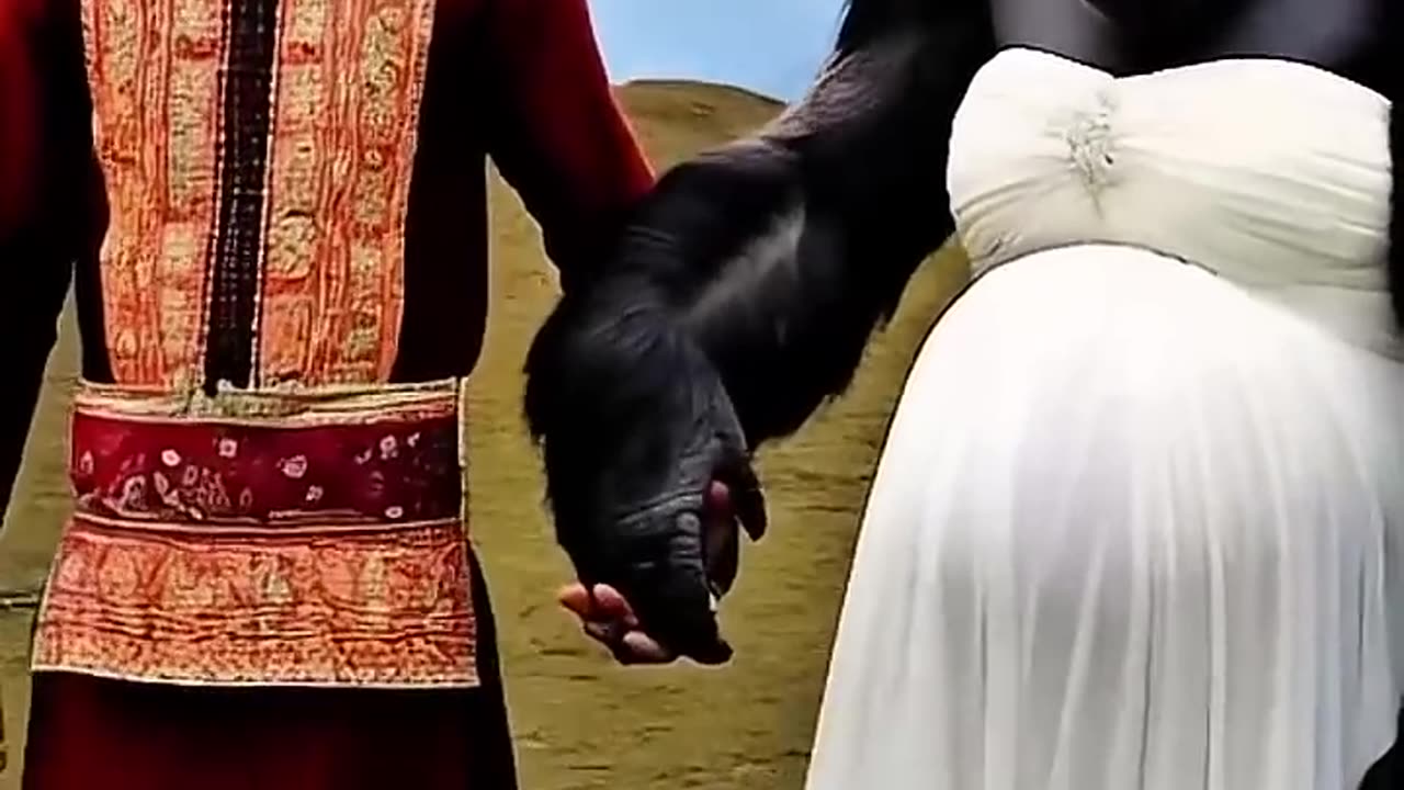 Gorilla Wearing Wedding Dress Causes Stir In Village