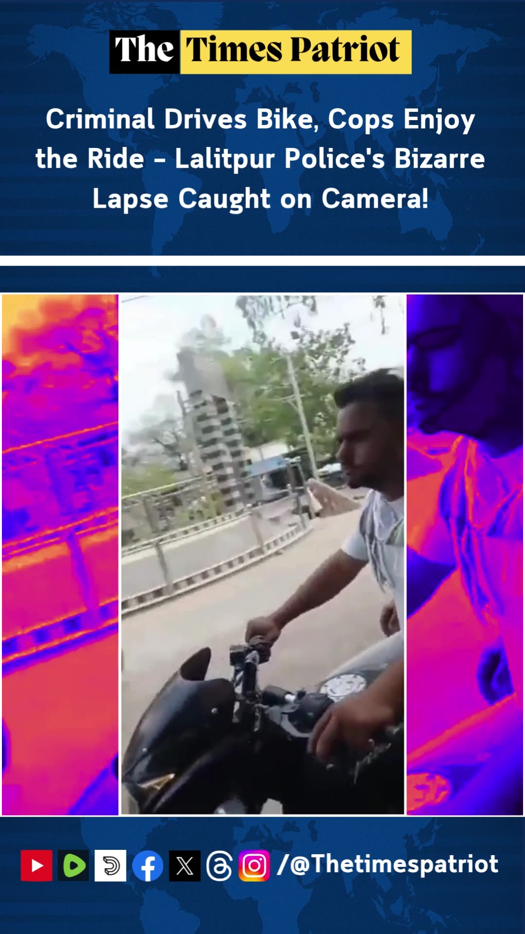 Criminal Drives Bike, Cops Enjoy the Ride – Lalitpur Police's Bizarre ...