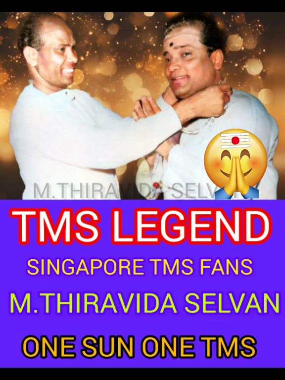 ONE SUN ONE TMS LEGEND M.THIRAVIDA SELVAN SINGAPORE TMS FANS 2025