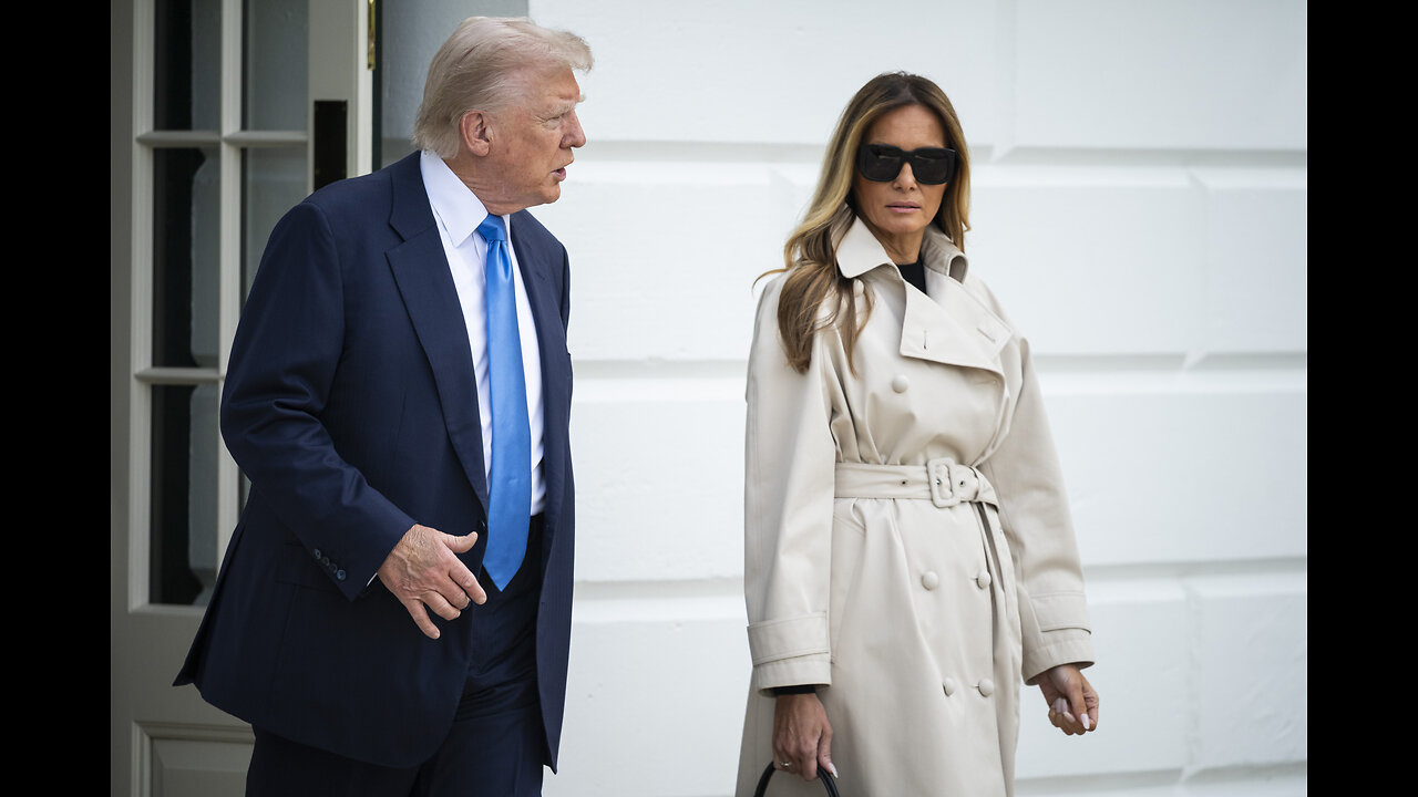 President Donald Trump arrives in Rome with Melania Trump for Pope ...