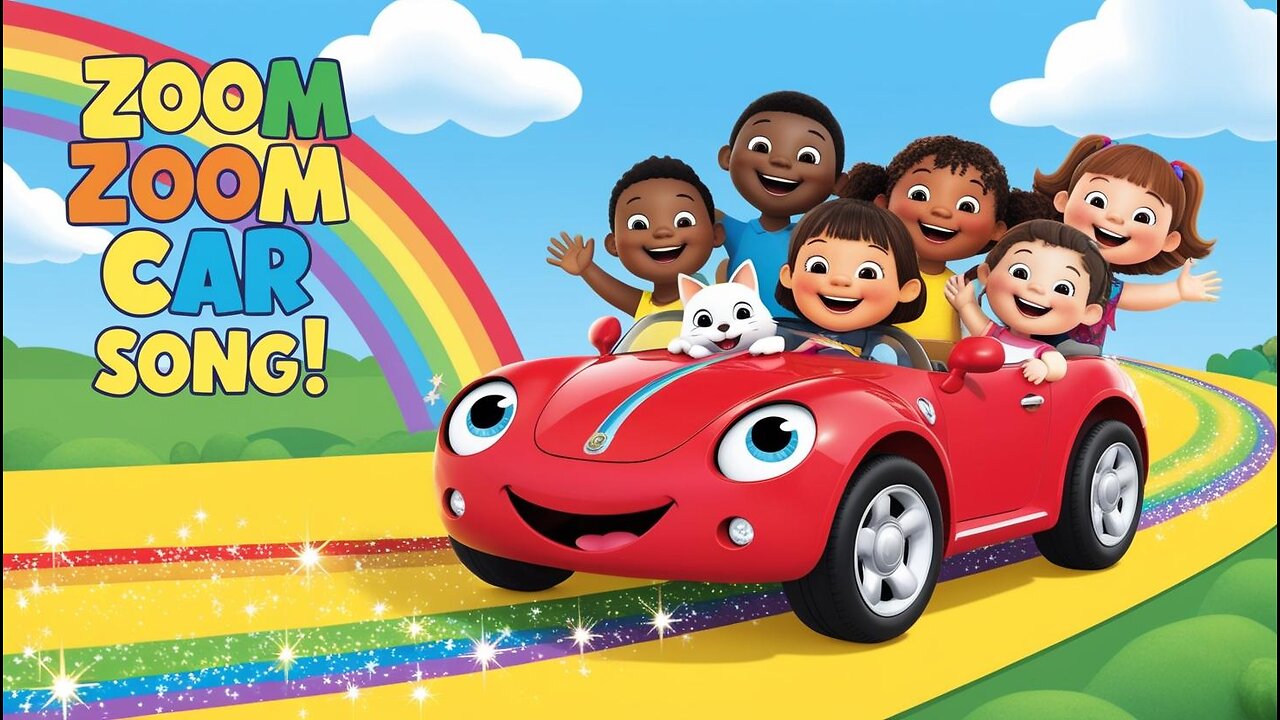 Zoom Zoom Car Song 🚗 | Fun Sing Along Rhyme & Adventure Poem for Kids
