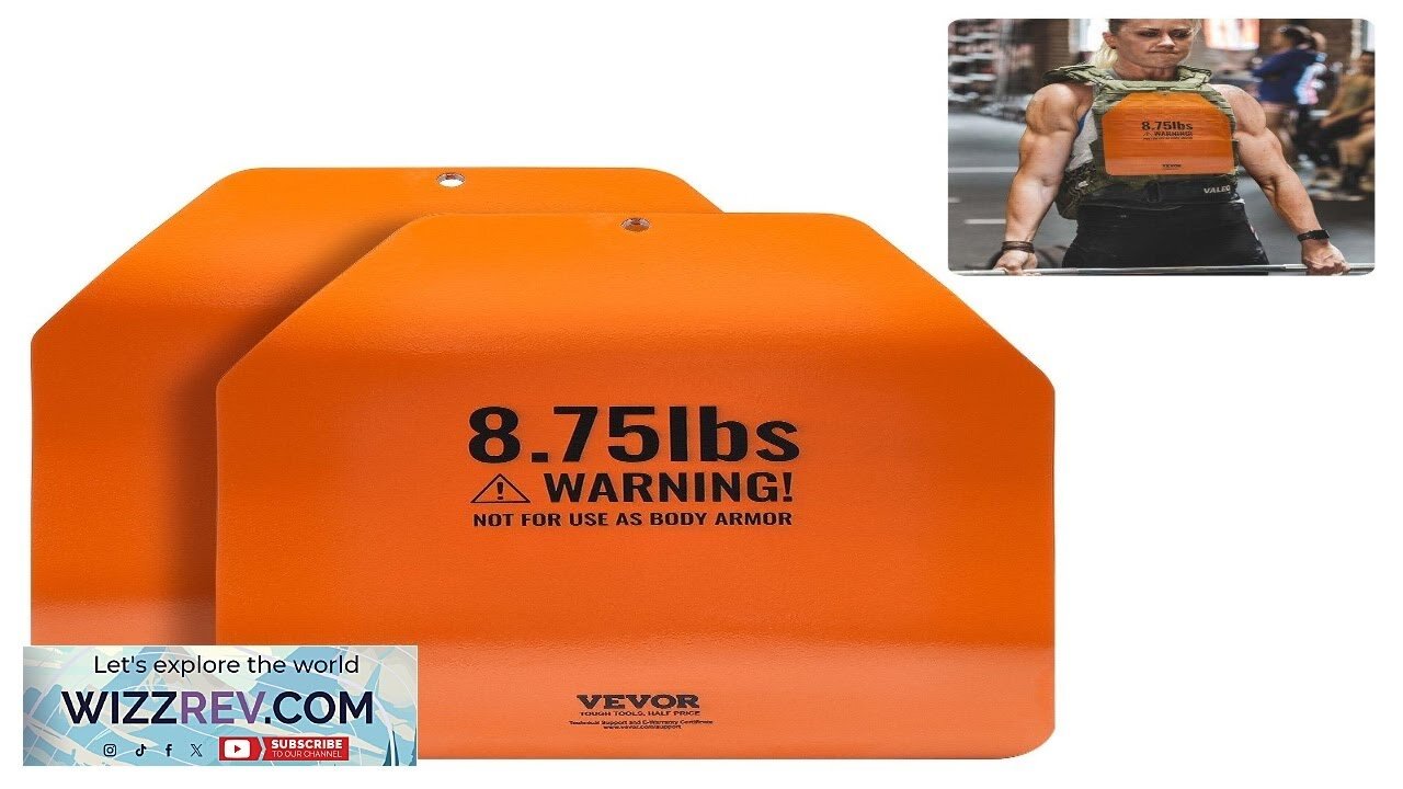 VEVOR Curved Weight Vest Plates for Strength Training Workout 2x8.75 LB ...