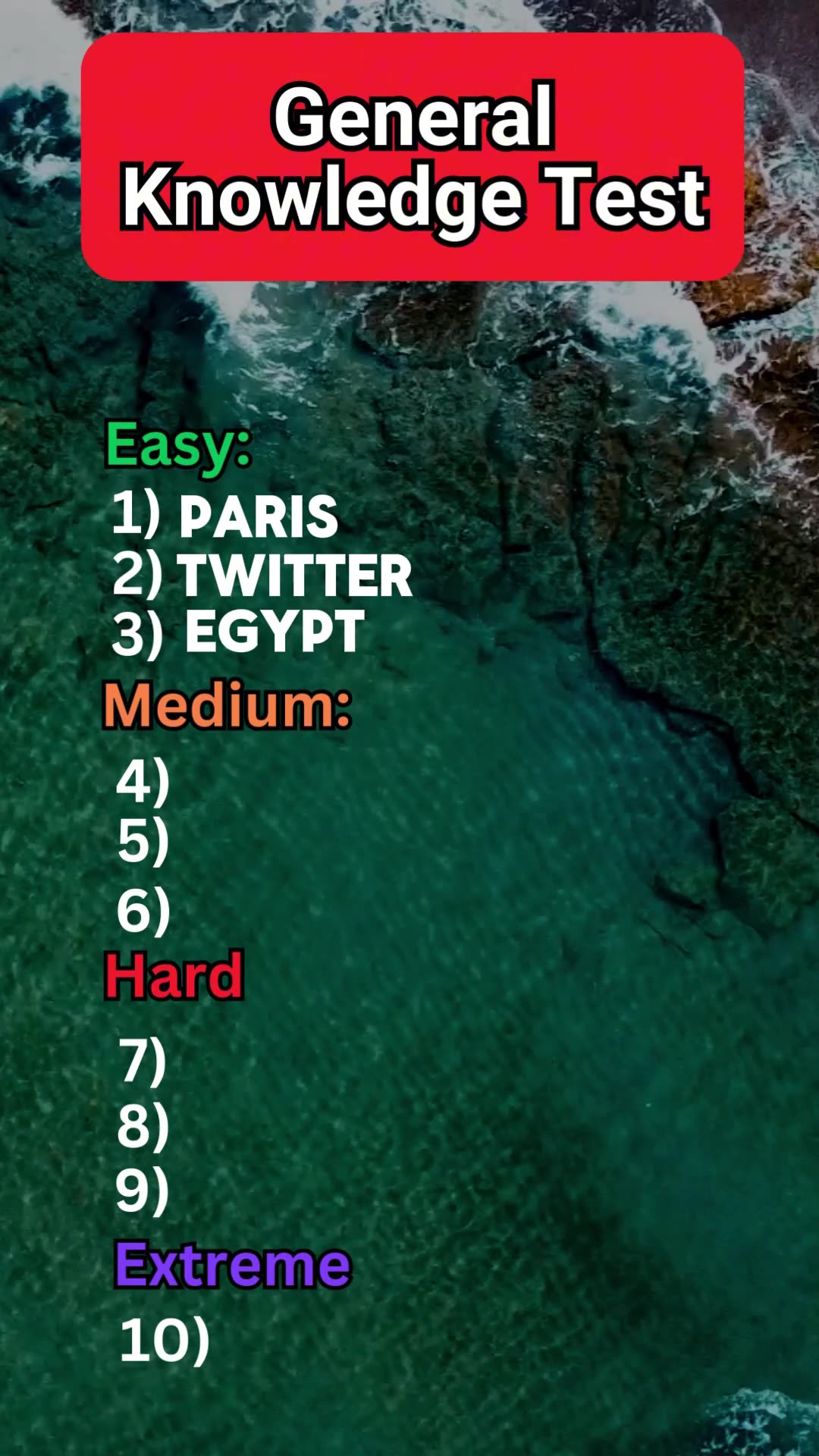 General Knowledge Quiz #1