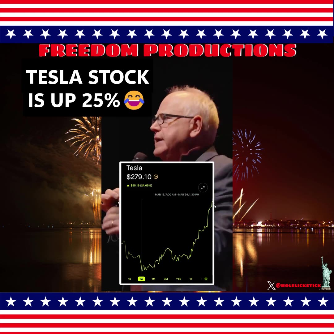 Tim walz gets wrecked by tesla stock price