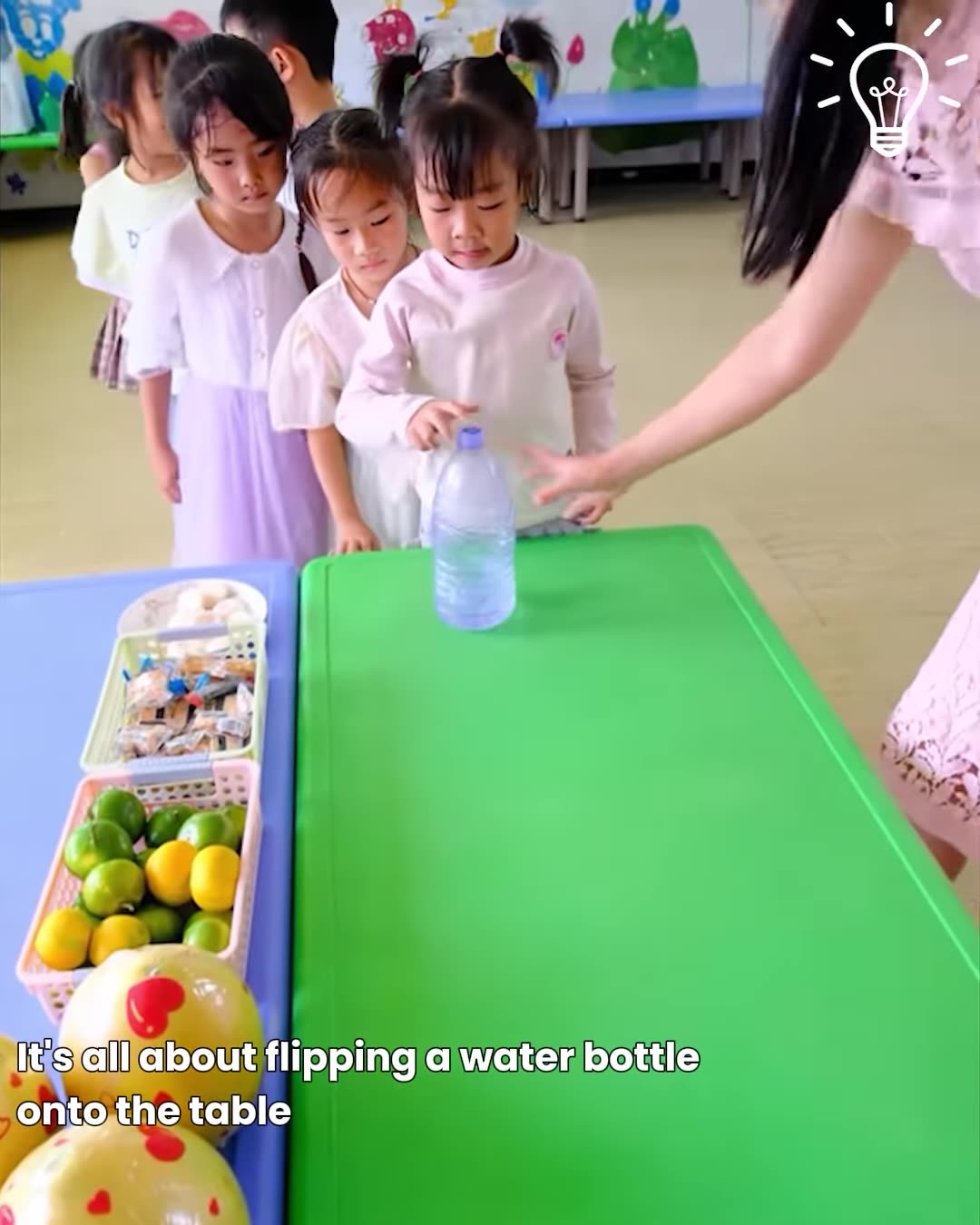 Super fun game with water bottle flipping for kids!