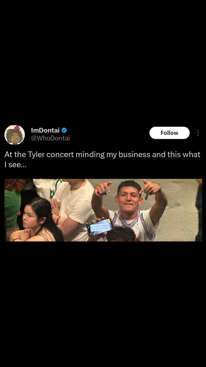 Fans troll Imdontai at a Tyler, the Creator concert 🤣🤣