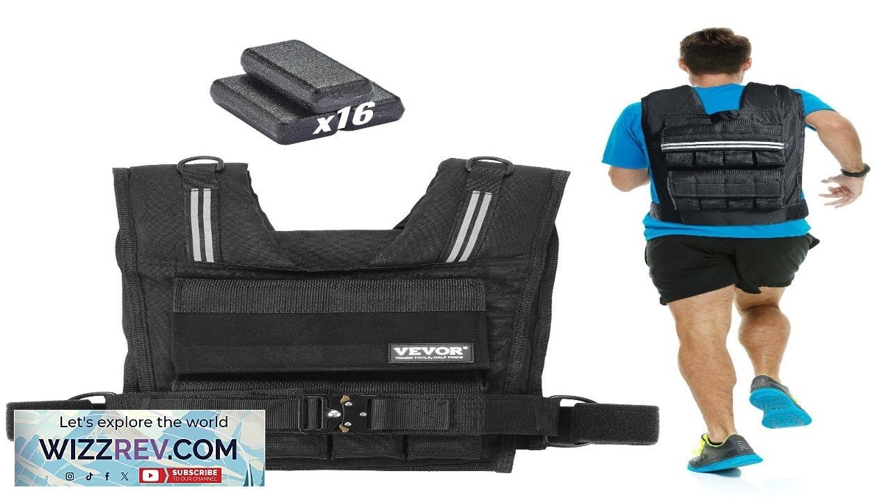 VEVOR 35lb Adjustable Weighted Vest for Men Women Strength Training ...