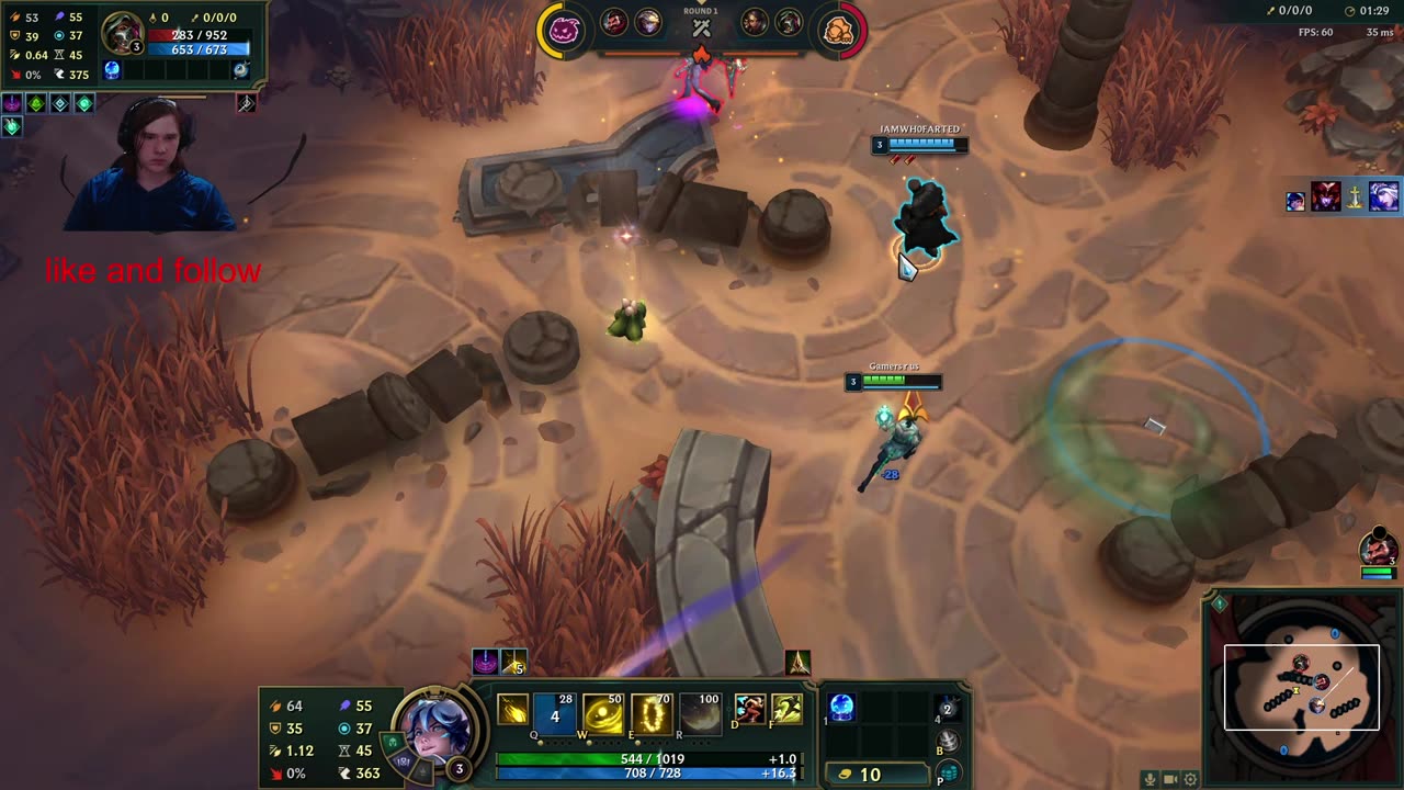 league of legends arena A-Z