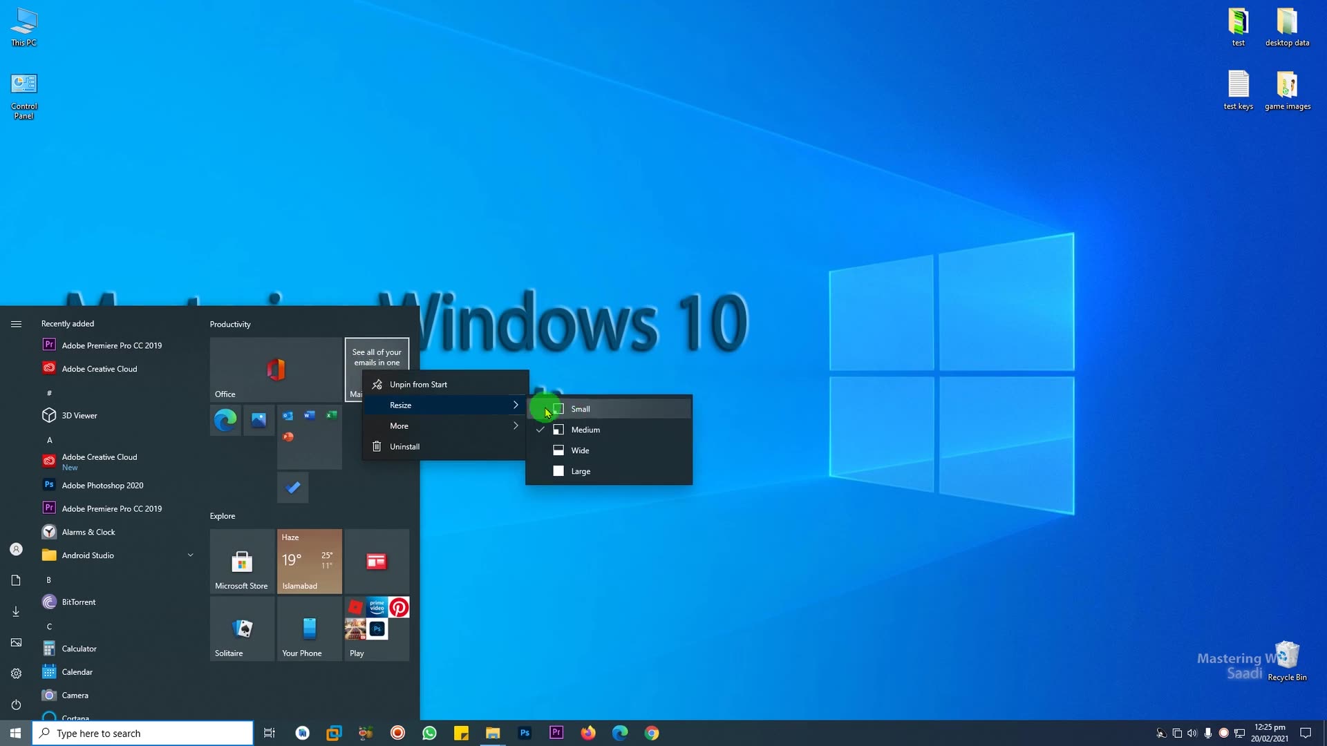 How To Move And Resize Tiles From Start