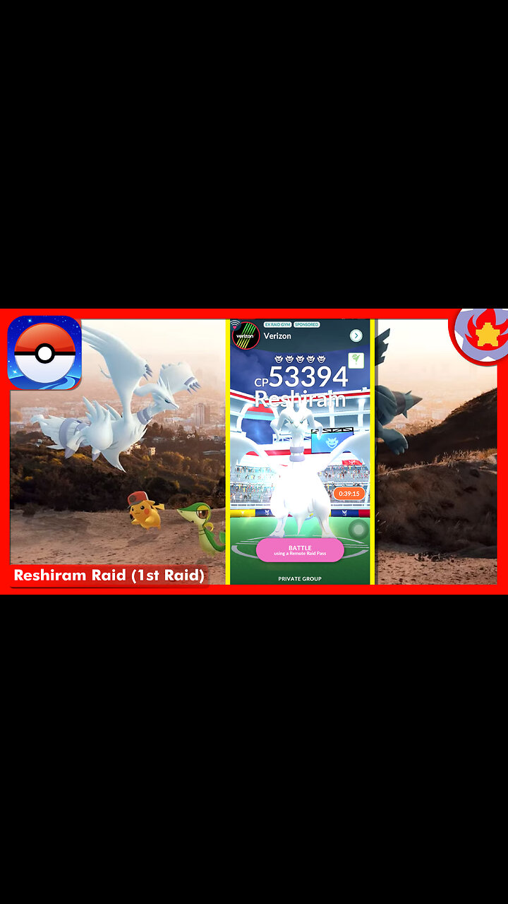 Reshiram Raid (1st Raid) | Pokemon GO