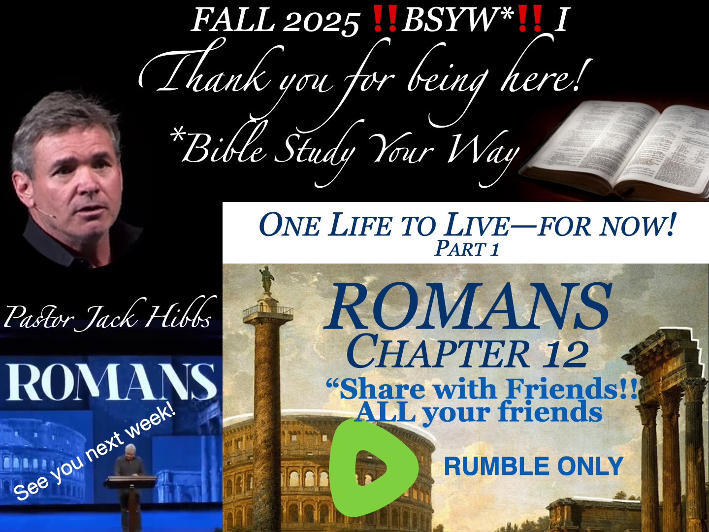 ‼️BSYW‼️FALL 2025 Session I September 5-11, 2025