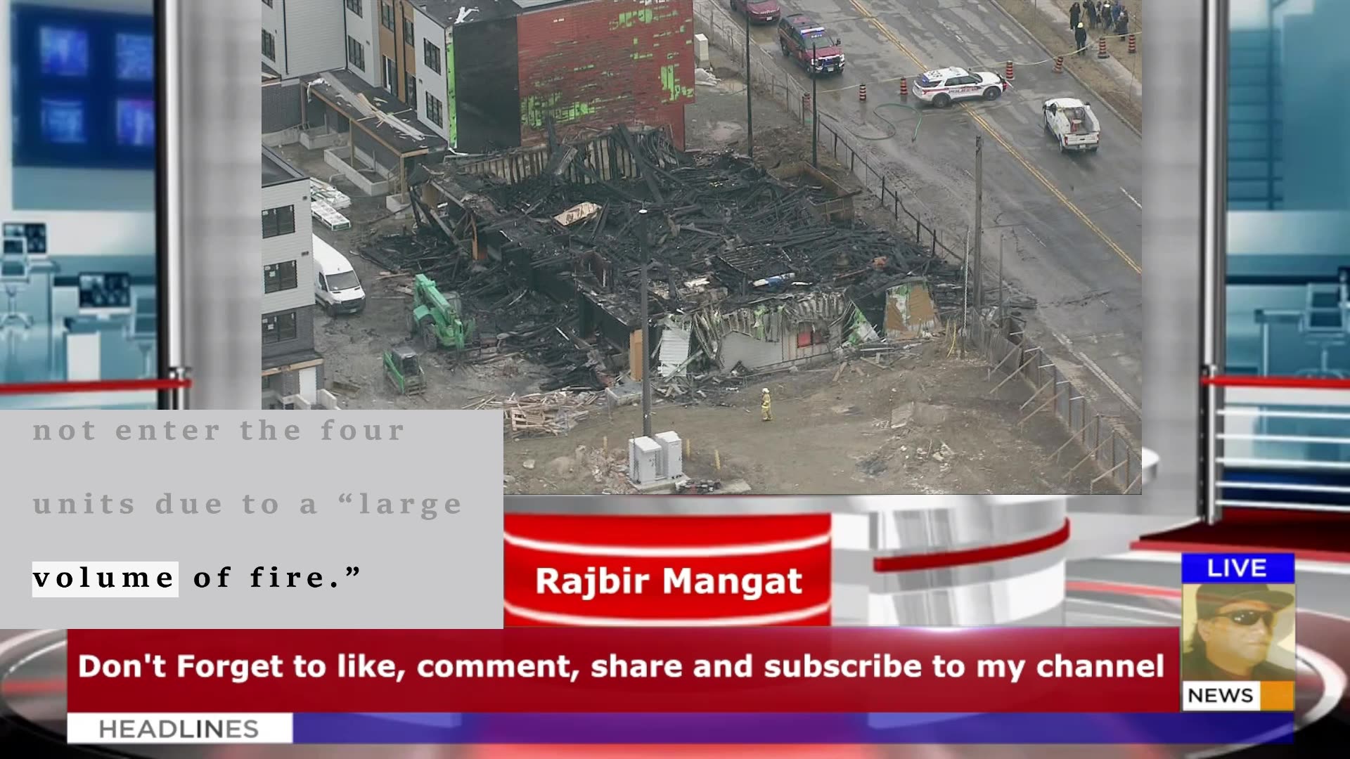Fire destroys part of townhouse development under construction in Markham