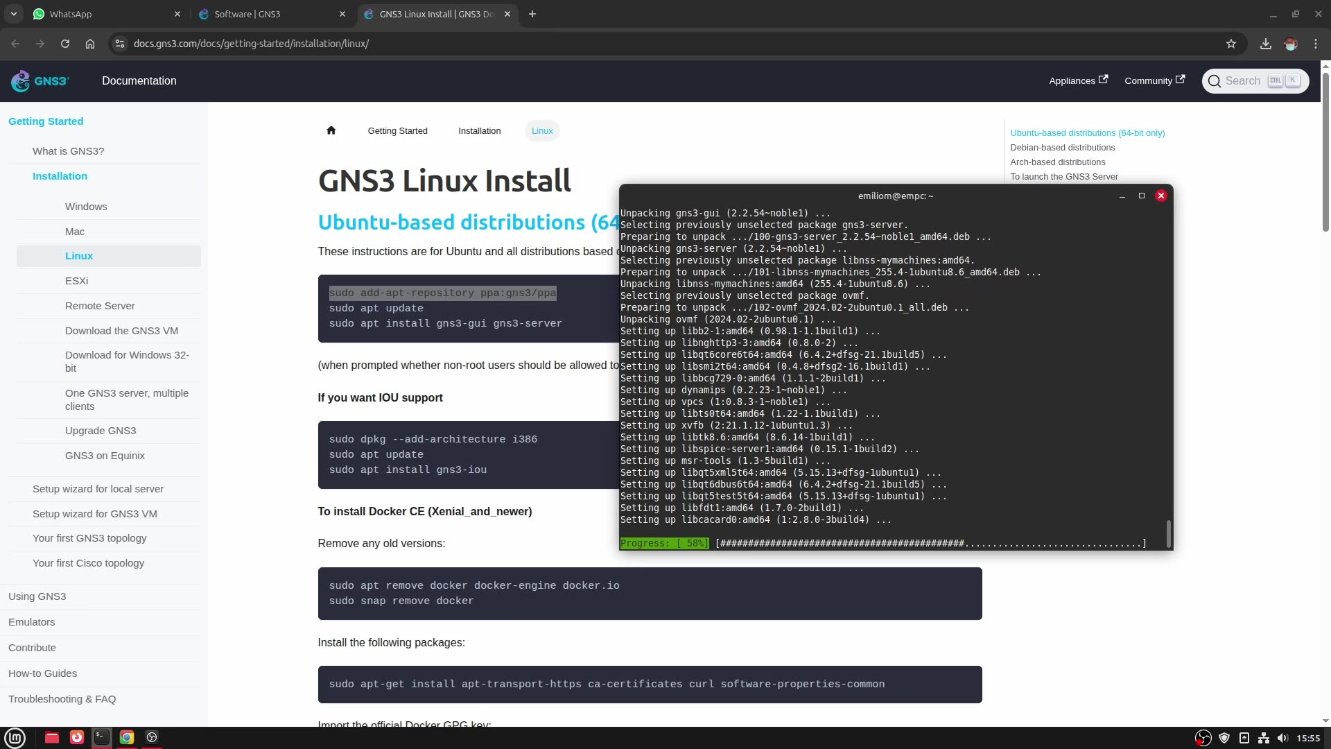 Otra Vez Instalar y Probar VMware Workstation y GNS3 en Linux Mint Recién Instalado