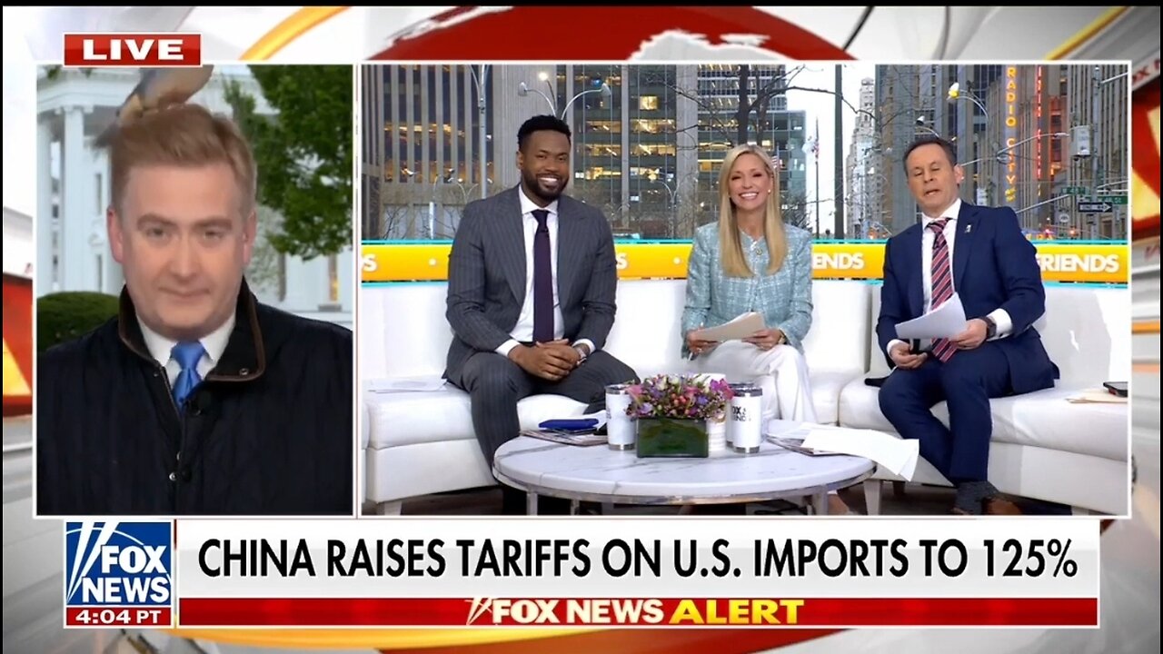 LOL Bird Lands On Peter Doocy's Head While Reporting Live On Fox News