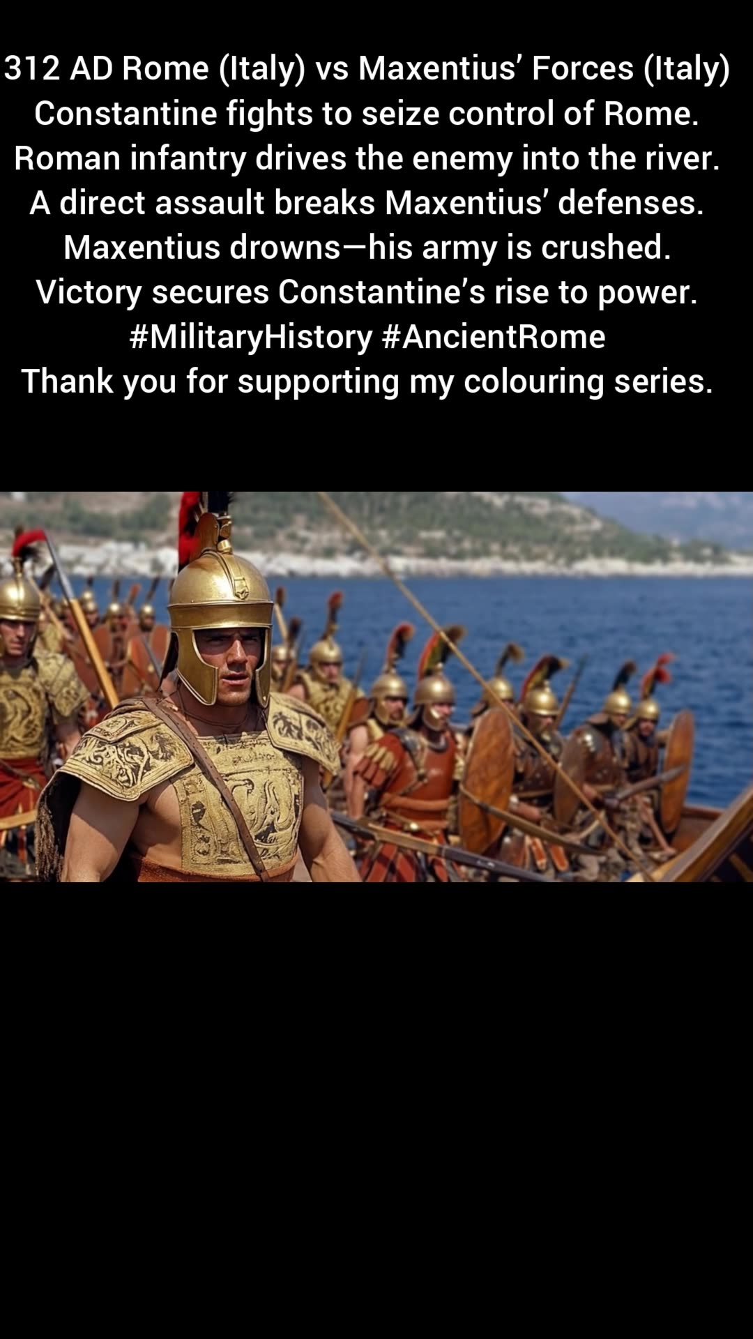 Rome vs Maxentius 312 AD Battle of the Milvian Bridge #AncientRome