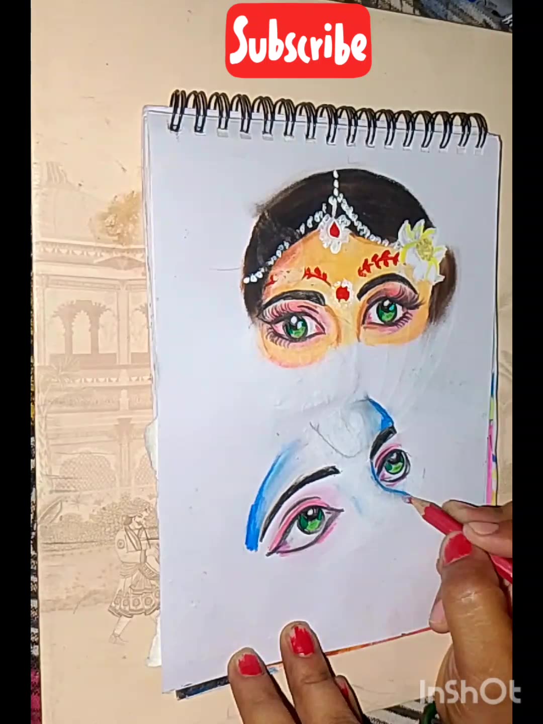 Radhe easy drawing and beautifull