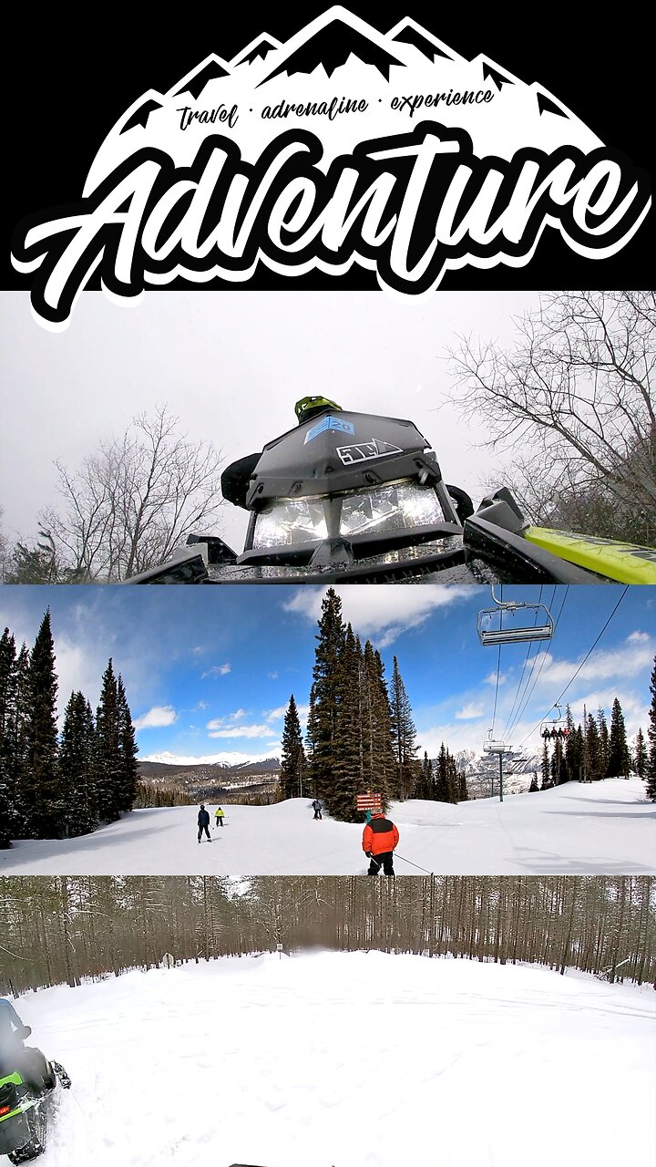 Snowmobiles Don’t Stop… Even for Skiers