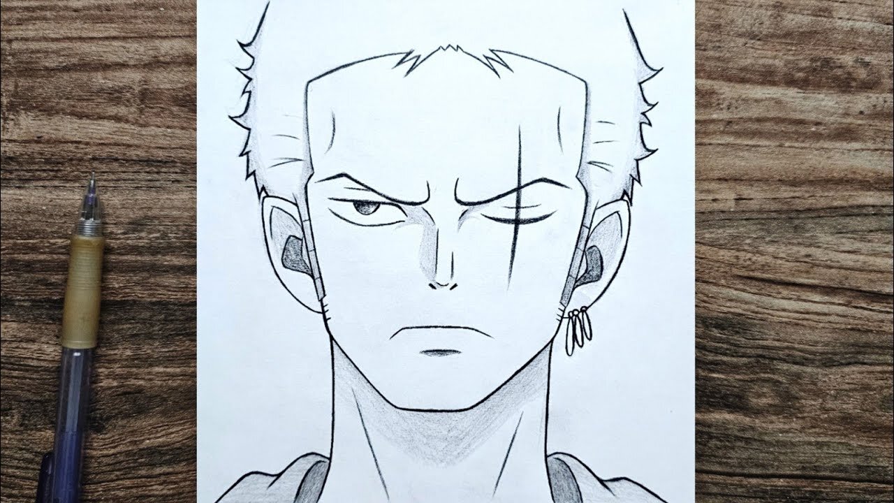 How to draw Zoro easy | Zoro from One Piece step by step | anime ...