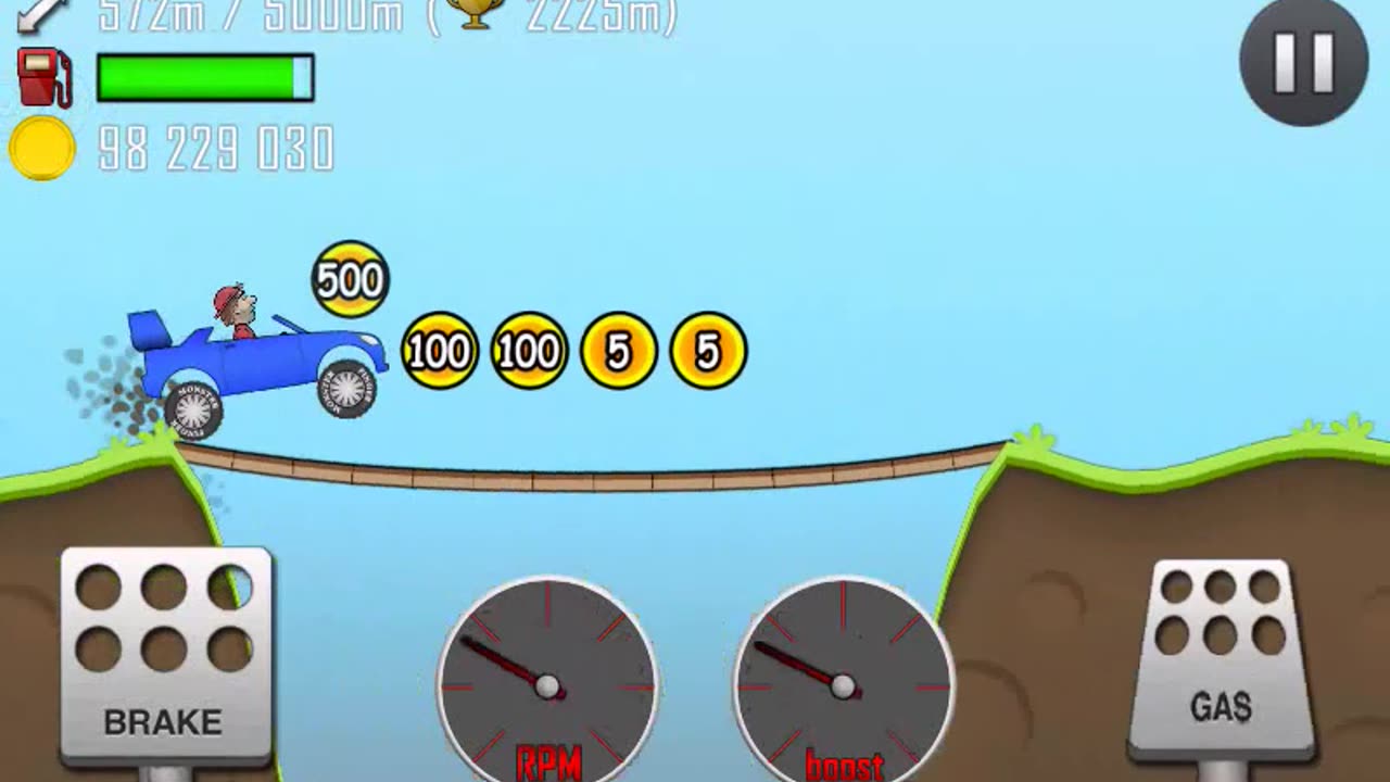 Hill Climb Racing, Tank, Countryside, 7575m, Part 1