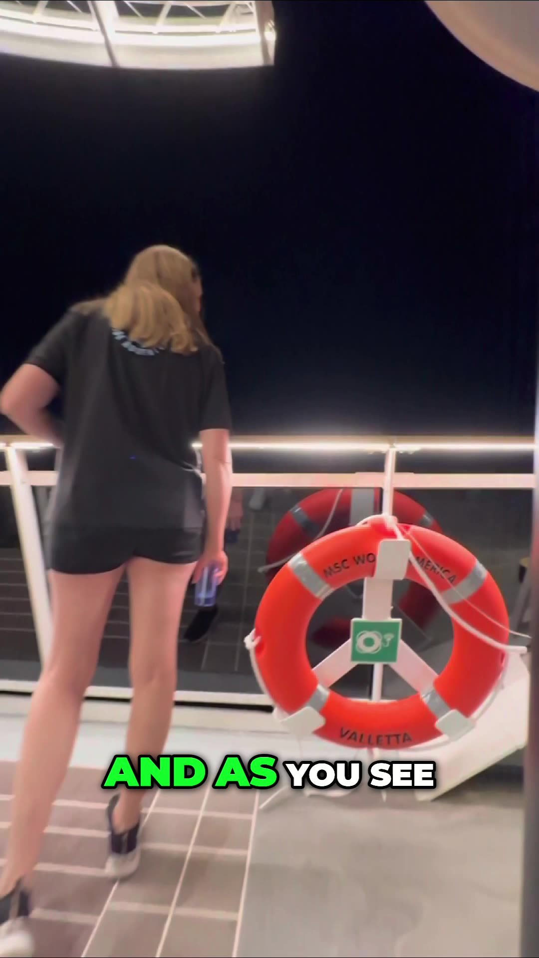 Outside on MSC World America Deck 8: Supercharged Shuffle and Views!
