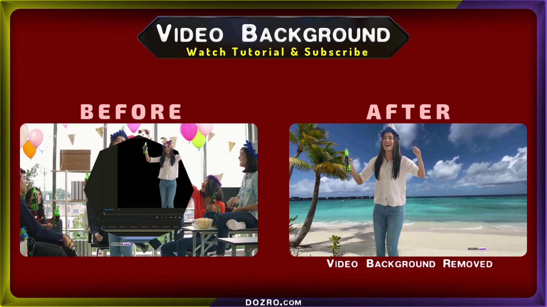 Replace Complex Video Background without Green Screen, using Masking ...