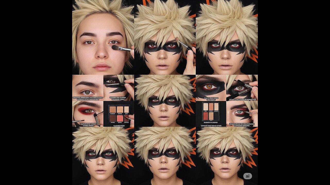 Explosive Style! Bakugo-Inspired Cosplay Makeup Tutorial