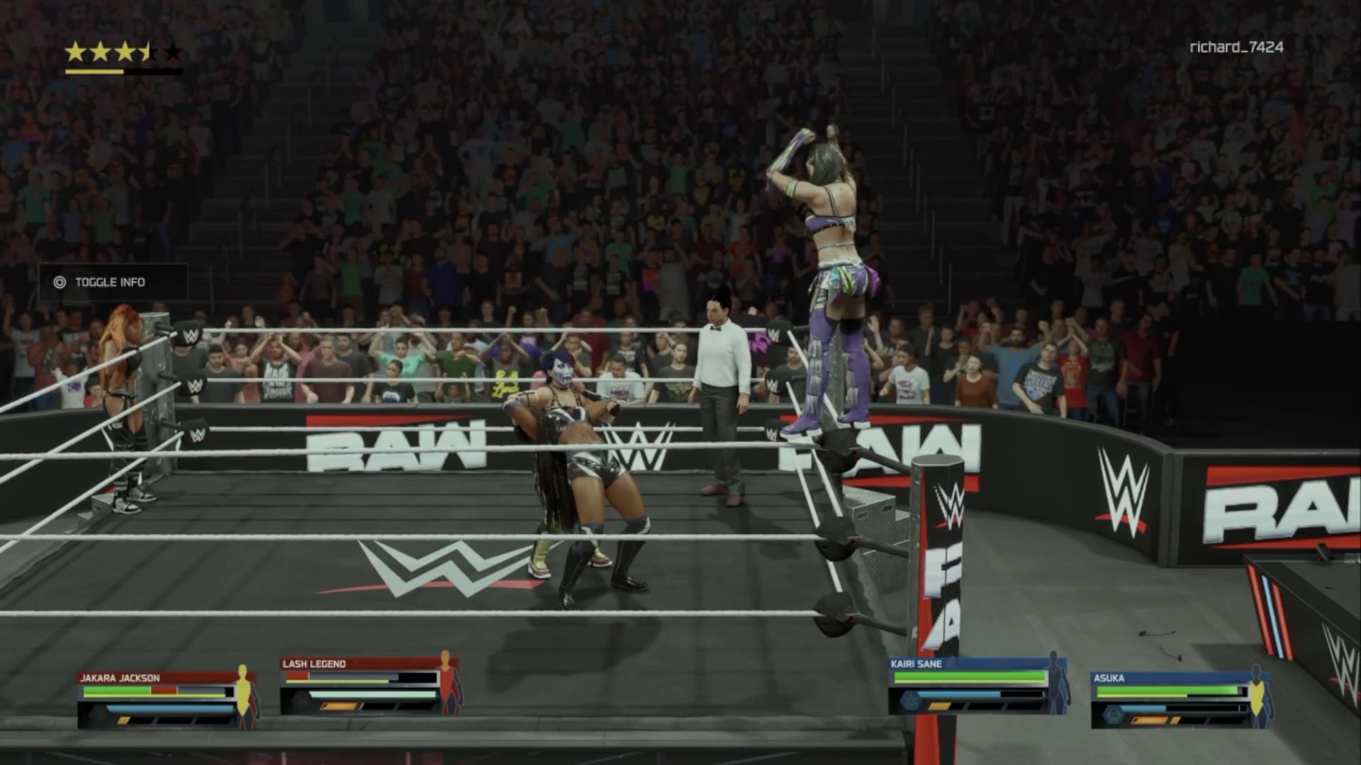 wwe 34 Jakara Jackson and Lash Legend VS Asuka and Kairi Sane