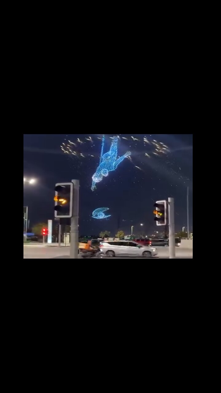 Epic light show with 3,000 drones at the Lusail Sky Festival in Qatar 😮‍💨
