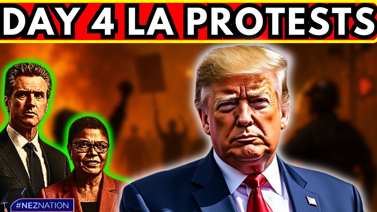 🚨LIVE Los Angeles Riots 2025: Hundreds return to Downtown LA for FOURTH ...