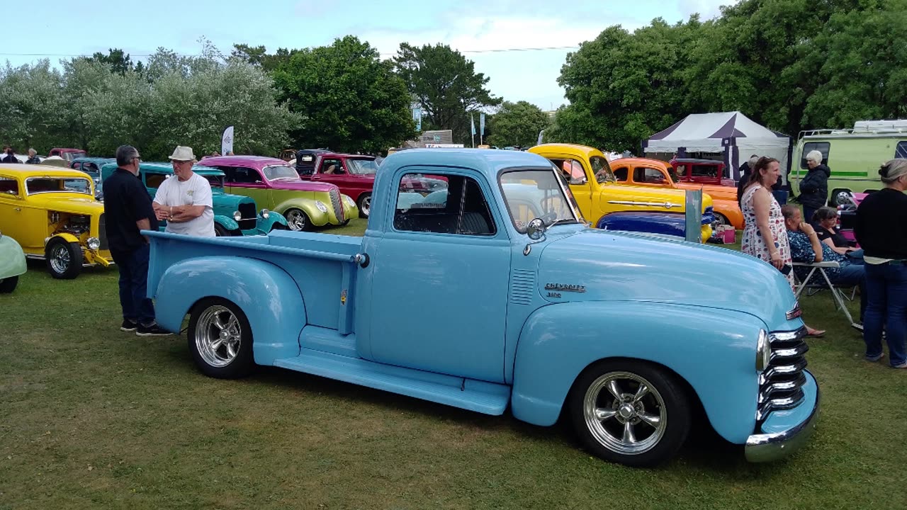 Hot Rods & Street Custom Cars at Meet in Cornwall England 'Stills'