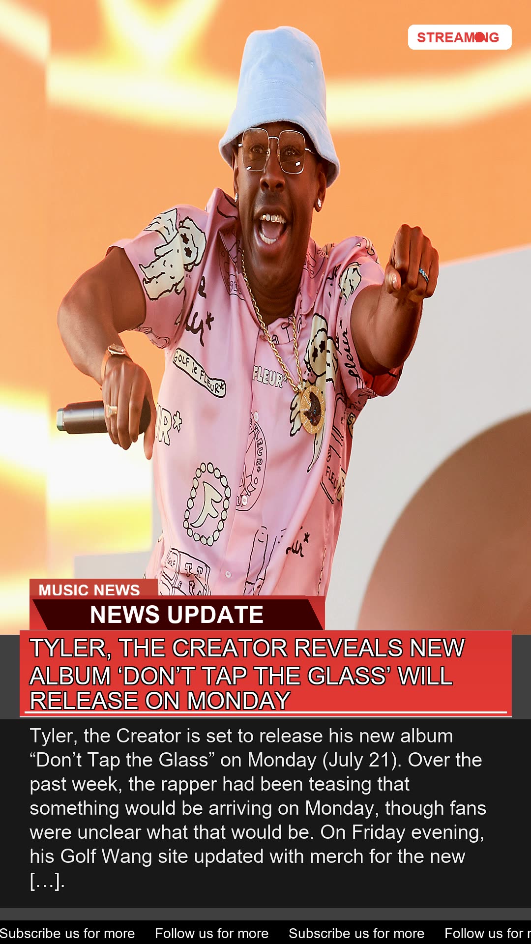 Tyler the Creator Reveals New Album Dont Tap Th