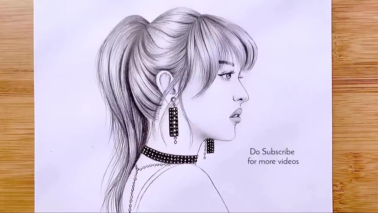 Easy drawing tutorial step by step | How to draw cute Face - side view ...