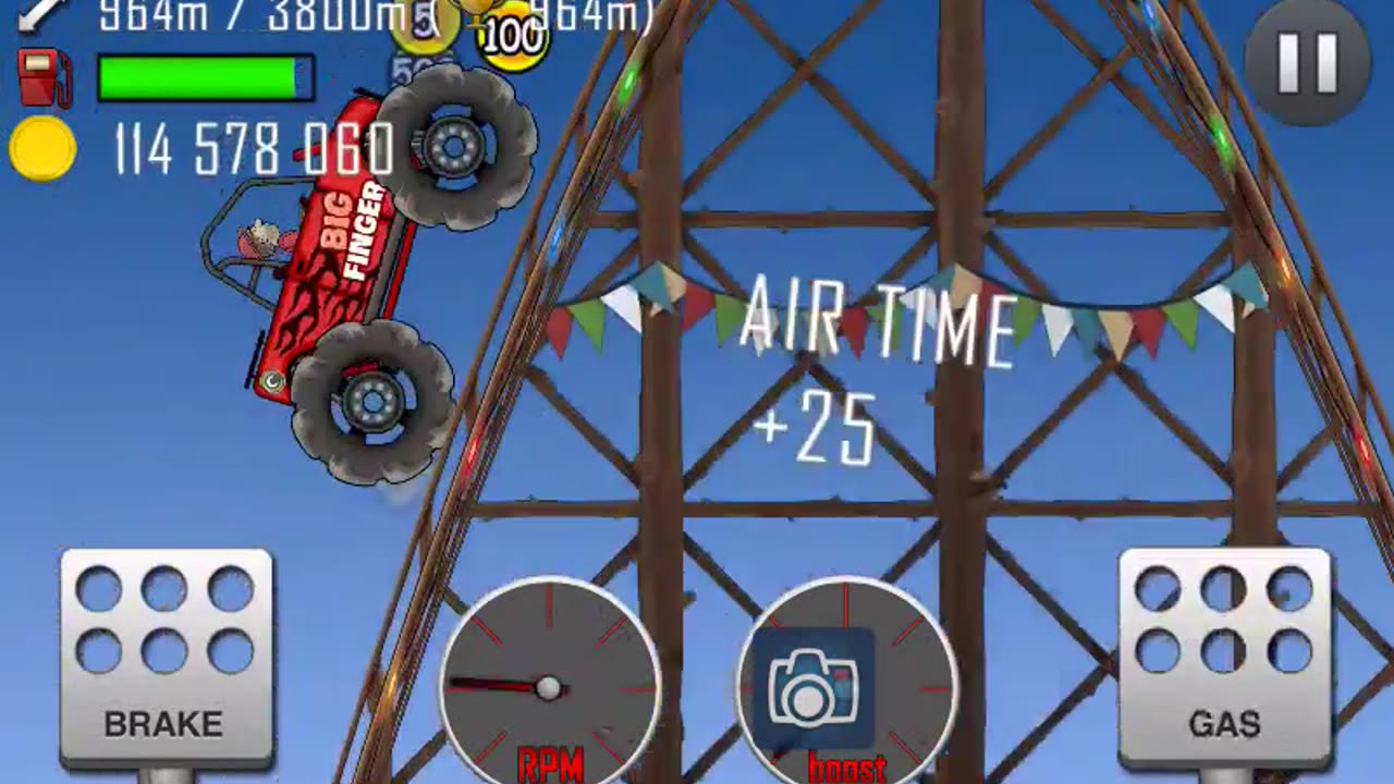 Hill Climb Racing, Hippie Van, Cave, 1137m