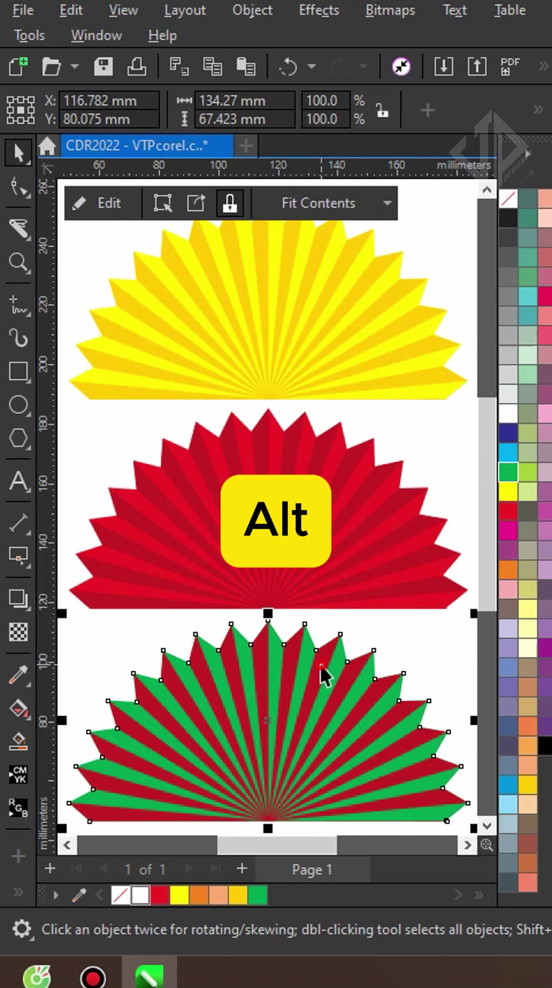 How to draw a folding fan quickly in coreldraw