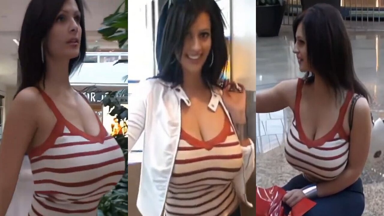 Model Denise Milani shopping