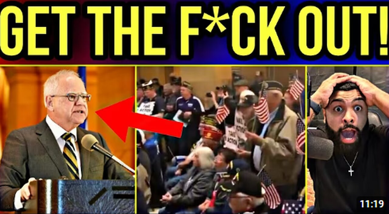 🚨MUST SEE!! Veterans KICK Tim Walz OFF STAGE At Capital After They HAD ...