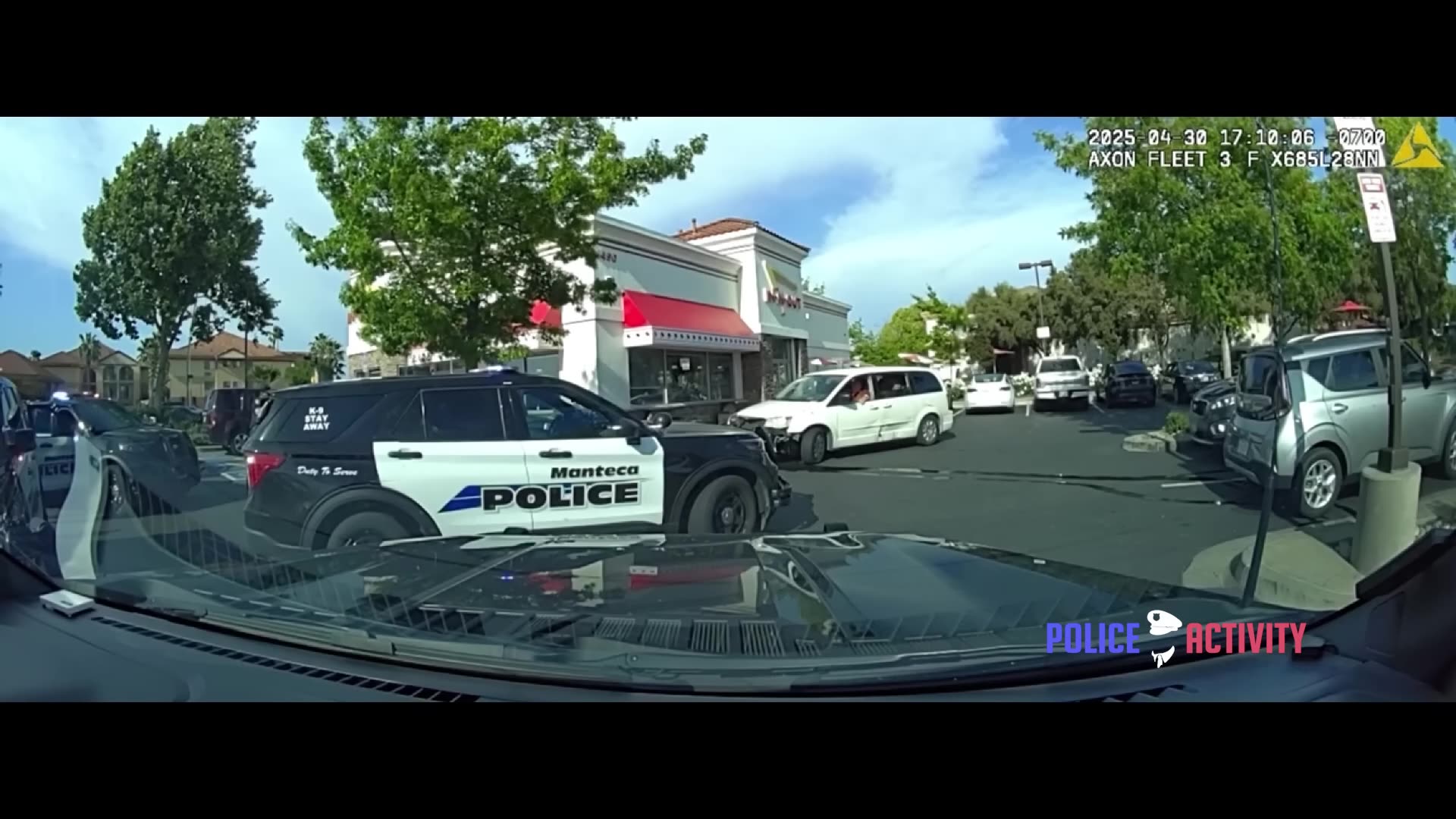 Manteca Police Officers Shoot Man After He Rams Patrol Cars at In-N-Out