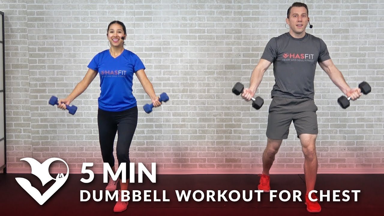 5 Minute Dumbbell Workout for Chest - Home Chest Workout Routine ...