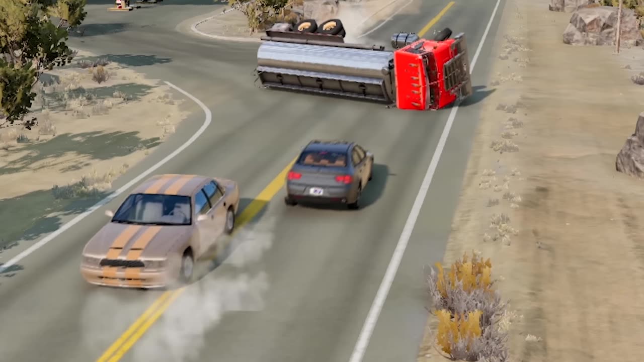 Realistic Highway Car Crashes 1