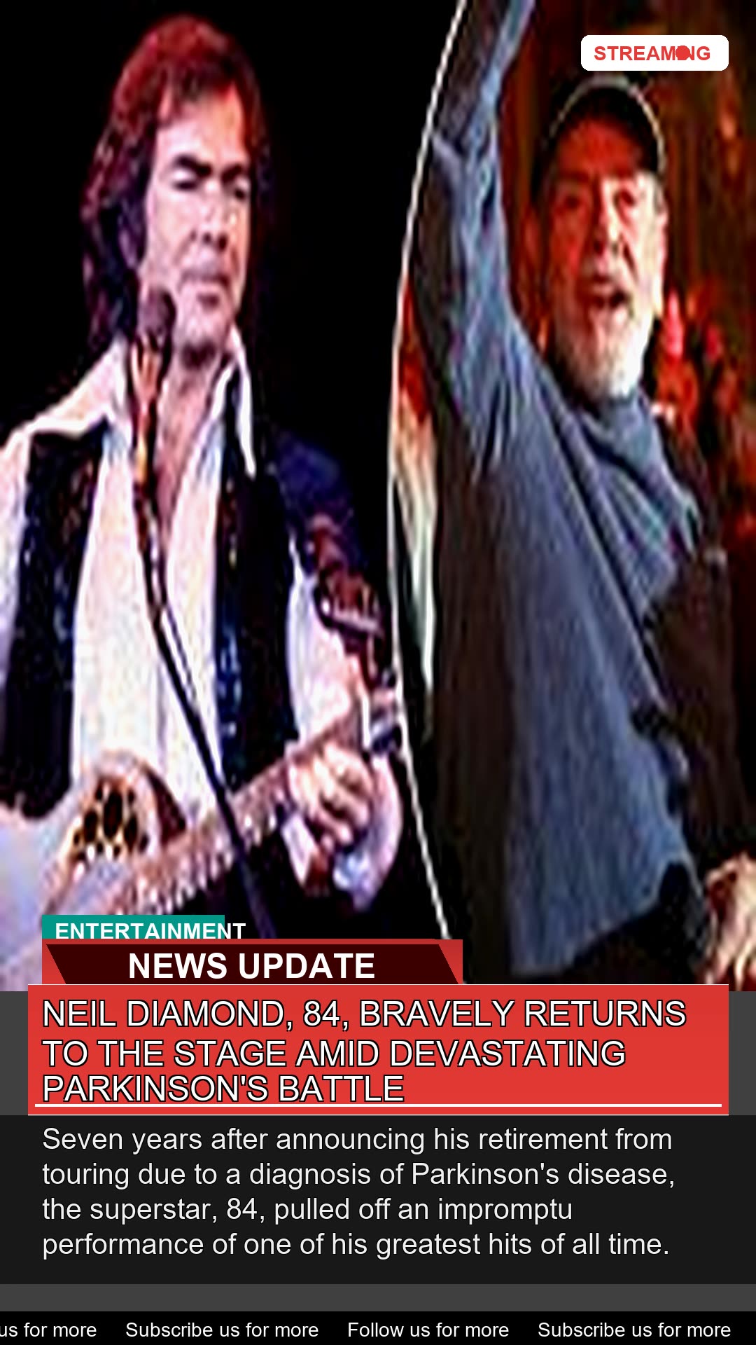 Neil Diamond Bravely Returns to the Stage Ami