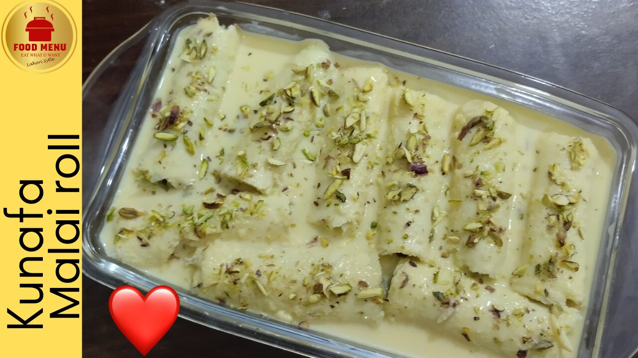 Kunafa Malai Rolls | Yummy & Easy kunafa Dessert | Eid Dessert Recipe ...
