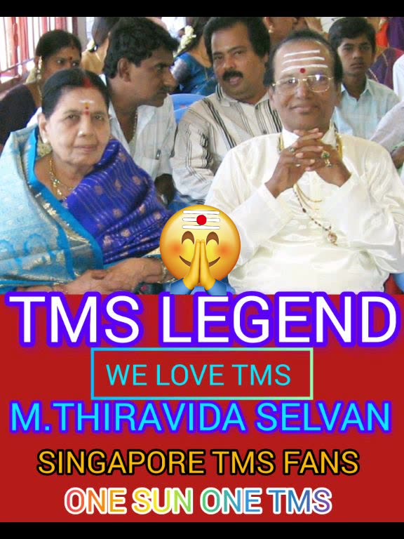 ONE SUN ONE TMS LEGEND M.THIRAVIDA SELVAN SINGAPORE TMS FANS 2025