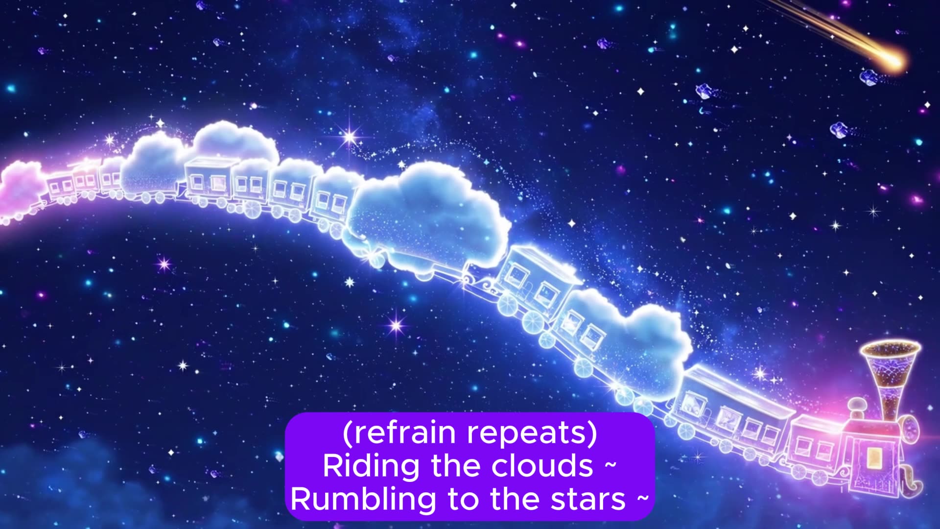 Cloud Train, Zoom! — An AI-Generated Song Animation for Kids